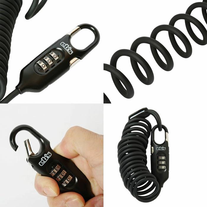 eb's 24-25 エビス COIL WIRE LOCK コイルワイヤーロック 盗難防止 鍵 ebs : CRASS ONLINE STORE - 通販 - Yahoo!ショッピング