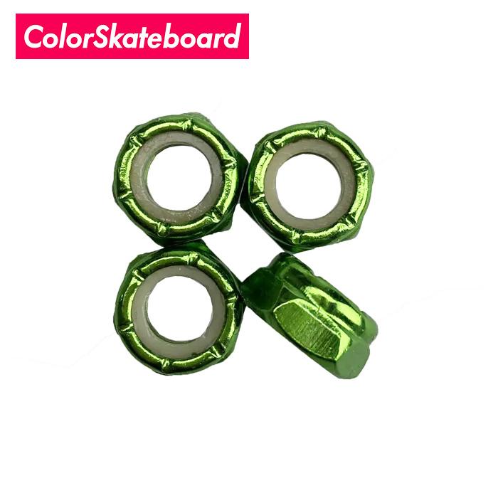 COLOR SKATEBOARD AXLE NUTS GREEN アクセルナット ネジ 部品 : CRASS ONLINE STORE ...