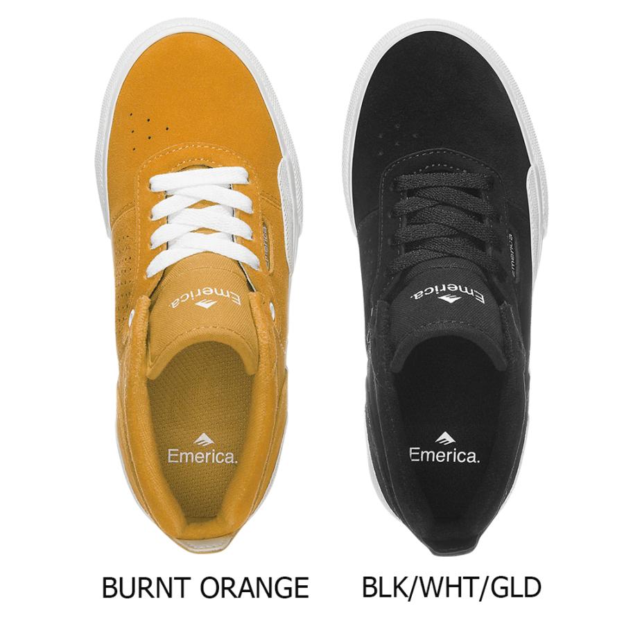 Emerica PILLAR YOUTH BURNT ORANGE BLK/WHT/GLD スニーカー エメリカ ピラー スケートボード ...