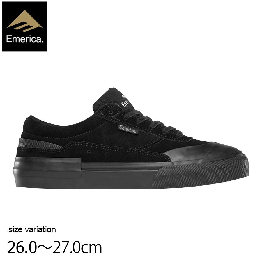 Emerica VULCANO BLACK/BLACK エメリカ スニーカー ヴルカーノ スエード スケートボード スケボー 靴 メンズ ...