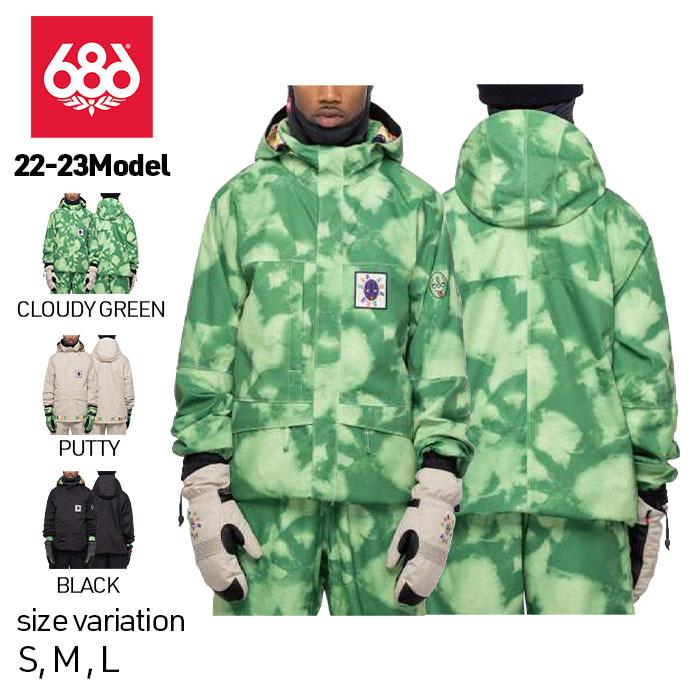 686 22-23 Dojo Jacket ウェア CLOUDY GREEN PUTTY BLACK スノーボード スノーウェア スノボー ...