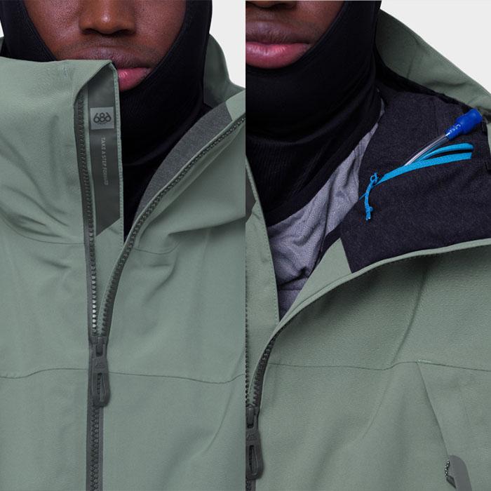 23-24 686 GORE-TEX HYDRASTASH SYNC JACKET ウェア CYPRESS GREEN スノーボード シックス ...