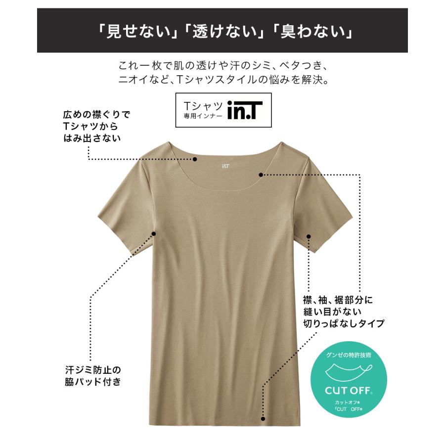 GUNZE グンゼ Tシャツ メンズ Tシャツ専用インナー in.T 肌着 半袖 綿混 コットン プレゼント ギフト メール便 父の日 : ブランド下着ならCrazy Ferret - 通販 ...
