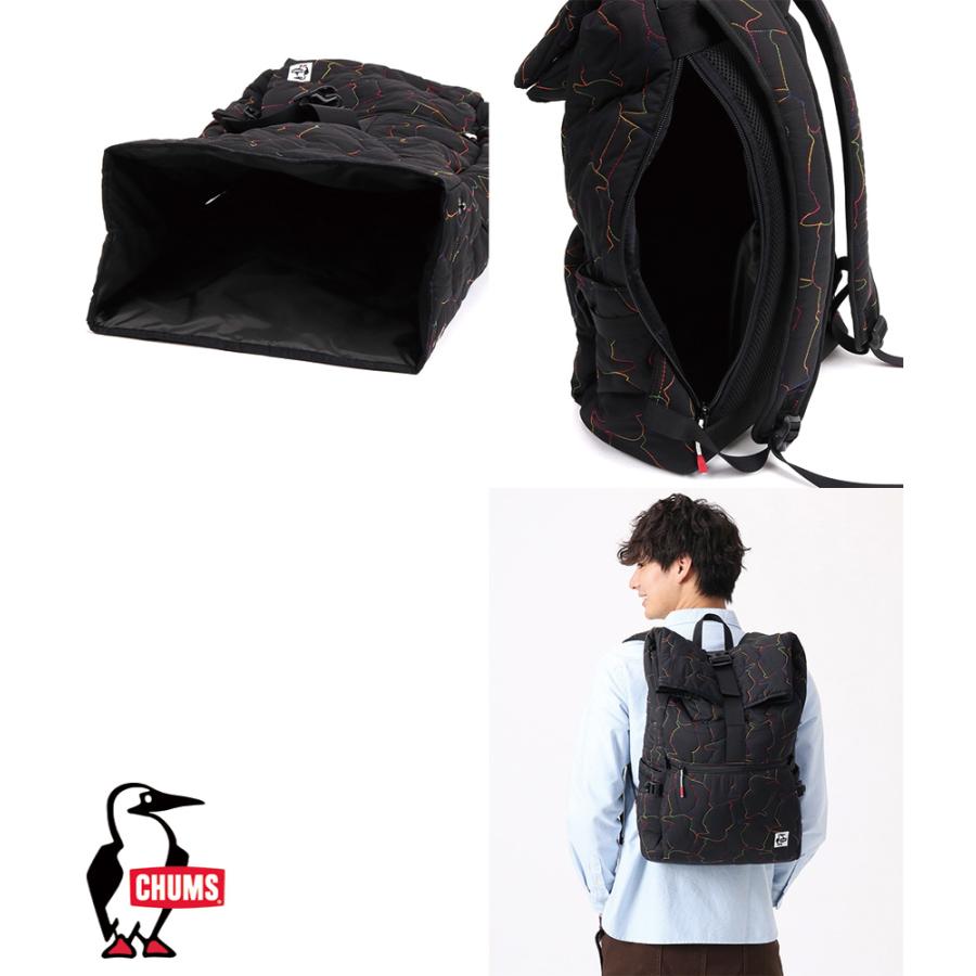 チャムス CHUMS正規品 ブービーステッチロールトップバックパック リュック バックパック ロゴ キルティング 国内正規品/通勤/通学 ...