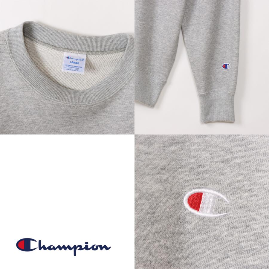 Champion 新作 チャンピオン Mens スウェットシャツ 秋冬 コットン クルーネック ロゴ刺繍 C3-Y035 : 大きいサイズの ...