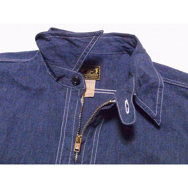 CUSHMAN クッシュマン ミックスシャンブレー ハーフジップ ワークシャツ 25594 杢シャンブレー長袖プルオーバーワークシャツ MIX ...