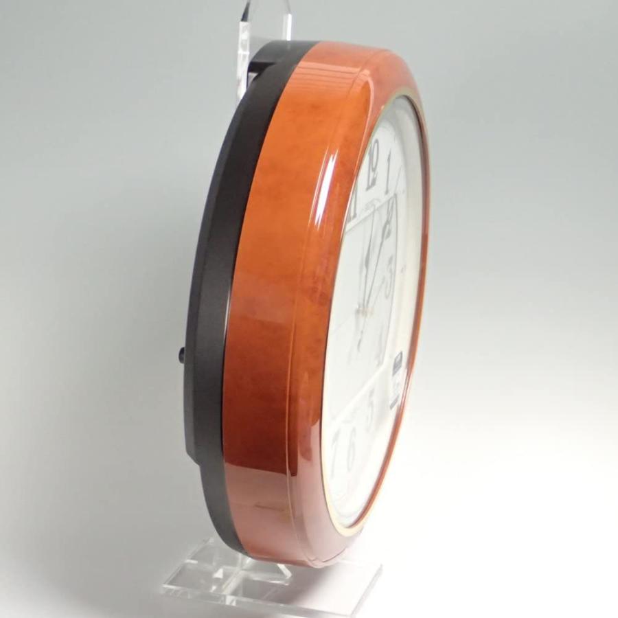 [SEIKO] セイコー クロック 掛時計 からくり 6曲 メロディ RE559H 茶 ブラウン マーブル 模様 電波時計 アナログ ...