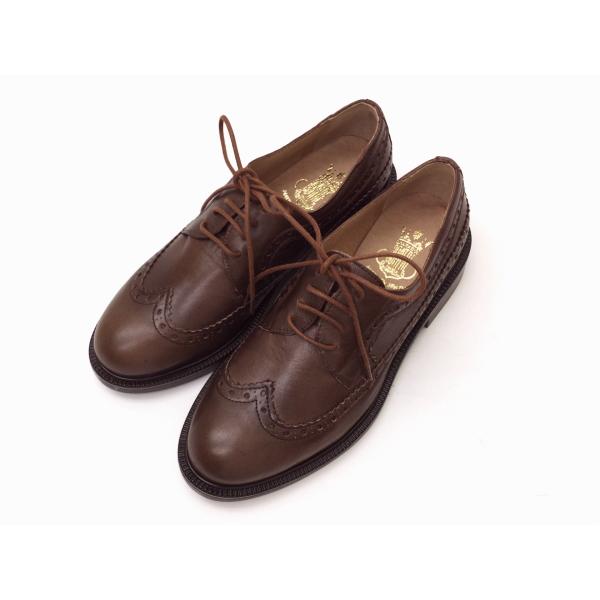BONTRE ボントレ #40508 BROWN ブラウン DBR レディース 革靴 ウイングチップ マニッシュシューズ おじ靴 ...