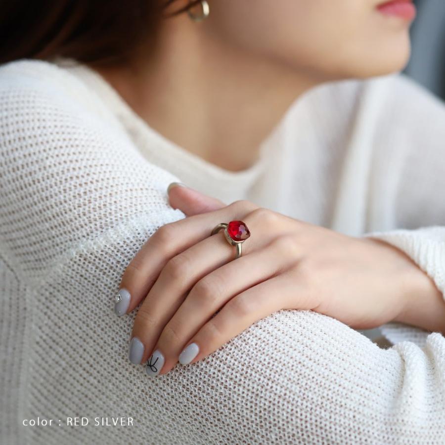 全12色 ステンレス製 リング 指輪 金属アレルギー レディース ヌードリング カラーストーン 大ぶり 大粒 多面カット ゆうパケット送料無料 : m00398 : Cream dot ...