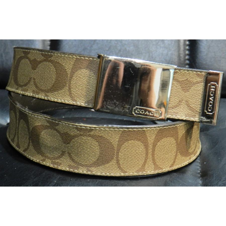 メンズ 34 COACH シグネチャー柄 キャンバス/レザー ベルト コーチ 〜W100 : bltcoach45698777 : creep ...