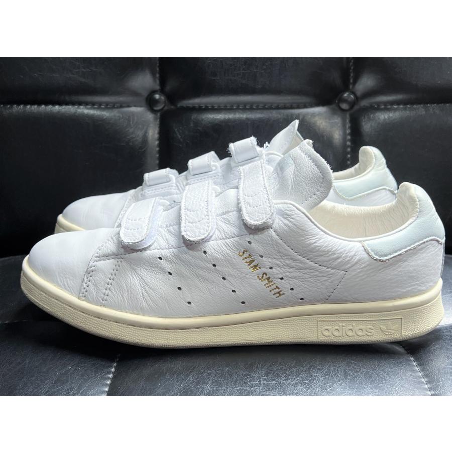 美品 アディダス 18年 天然皮革 スタンスミス コンフォート 白 24.5cm ベルクロ adidas STAN SMITH CF ...