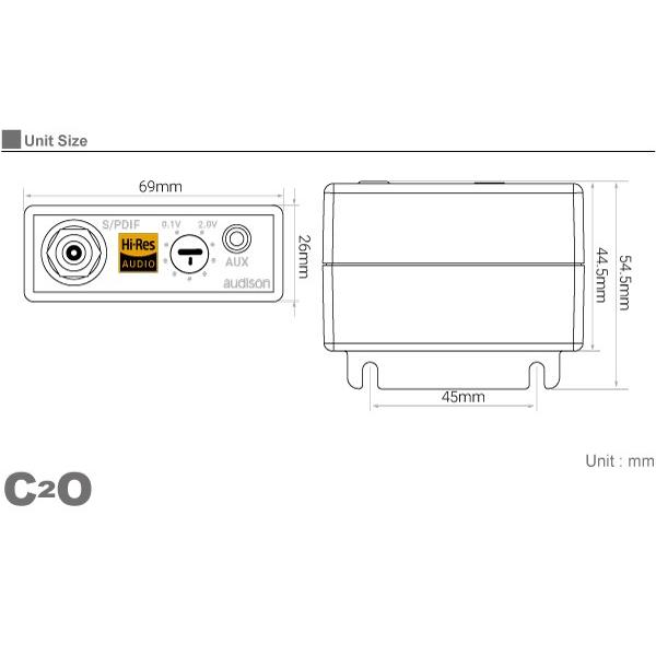 AUDISON オーディソン C2O コアキシャルーオプティカル変換器 車載用インターフェース : クレールオンラインショップ - 通販 ...