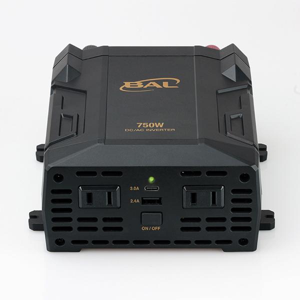 大橋産業 BAL 2821 DC/ACインバーター 750W USB TYPE-A TYPE-C 搭載 定格出力:750W(USB出力含む ...
