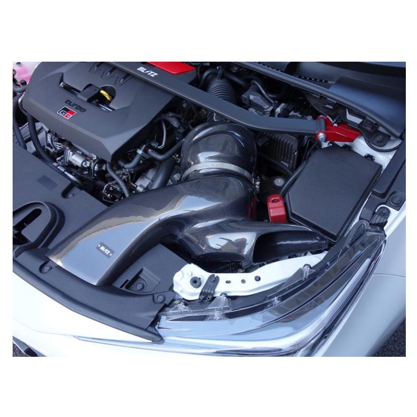 BLITZ GRカローラ GZEA14H カーボンインテークシステム 27038 コアタイプ:A3 ステンレスメッシュ CARBON INTAKE SYSTEM トヨタ ブリッツ : クレール ...