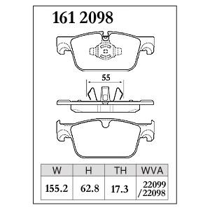 DIXCEL（ディクセル） DIXCEL M1612098 ブレーキパッド M type ボルボ V60 B5 ZB420TM フロント用 : クレールオンラインショップ - 通販 ...