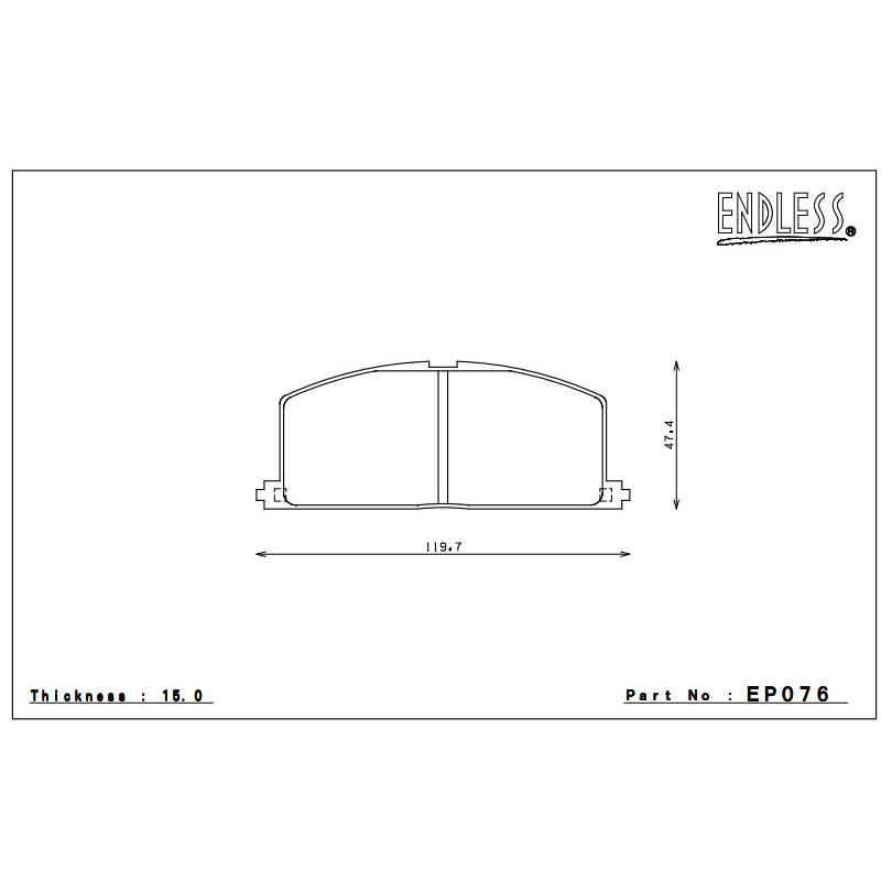 ENDLESS EP076SR01 ブレーキパッド SR01 トヨタ AE91 AE92 レビン トレノ EP82 スターレット フロント用 : クレールオンラインショップ - 通販 ...