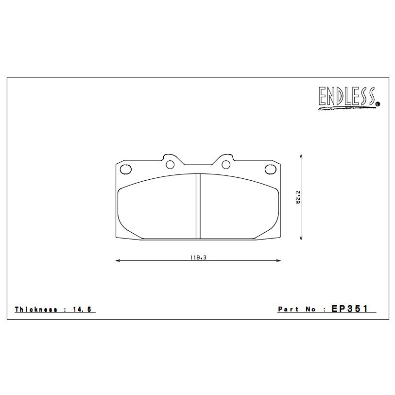 ENDLESS EP351SR01 ブレーキパッド SR01 スバル GC8 GF8 インプレッサ フロント用 ロースチール スポーツパッド エンドレス : endless-ep351sr01 ...