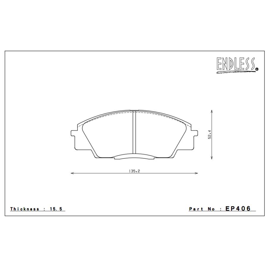 ENDLESS EP406SR01 ブレーキパッド SR01 AP1 AP2 S2000 / EP3 FN2 シビックタイプR フロント用 ロースチール スポーツパッド ホンダ : クレール ...
