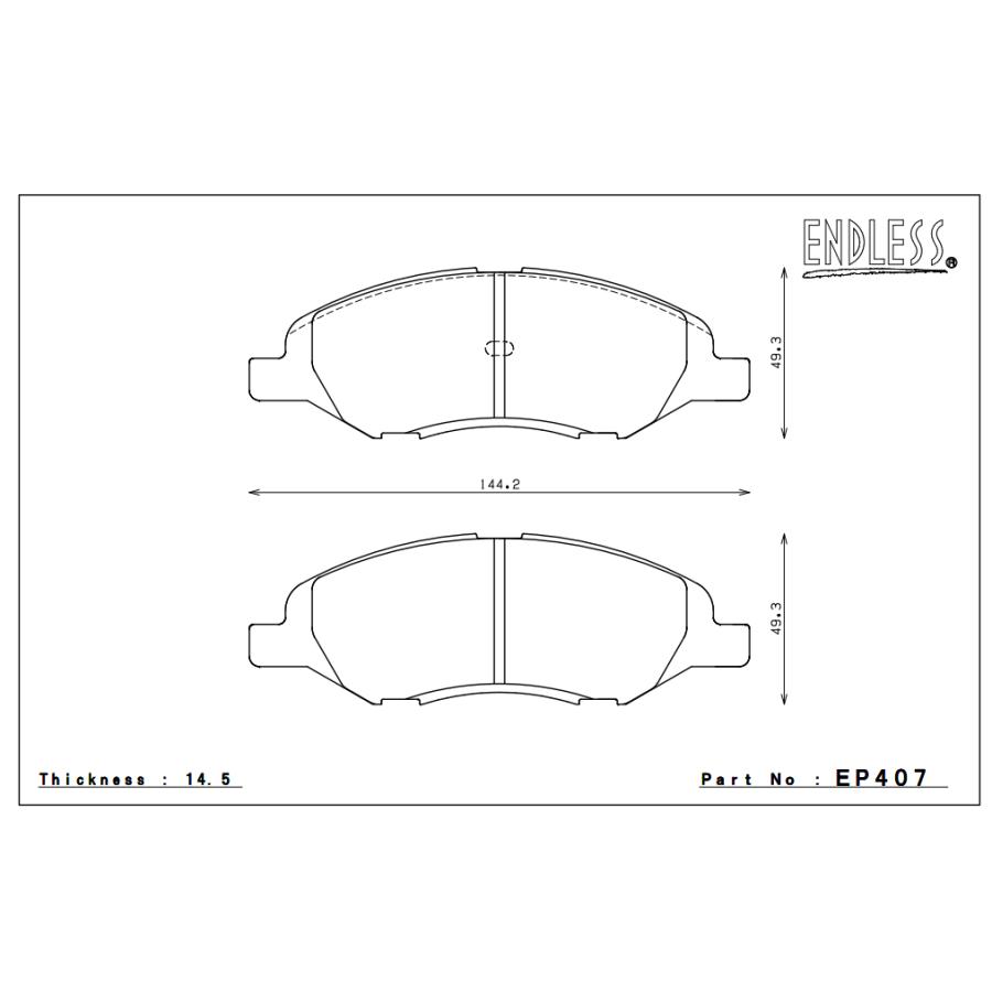 ENDLESS（エンドレス） ENDLESS EP407SR01 ブレーキパッド SR01 K12 AK12 BK12 マーチ / YZ11 BZ11 BNZ11 キューブ フロント用 ロー ...