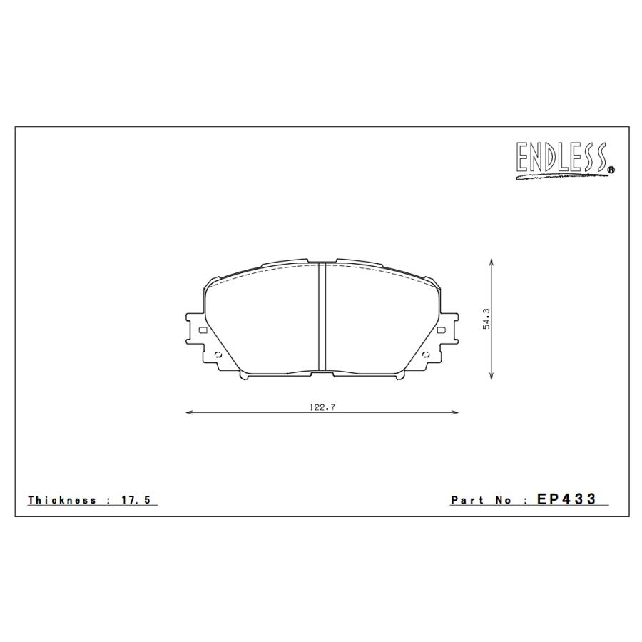 ENDLESS EP433SR01 ブレーキパッド SR01 NCP91(RS) NCP131(RS RS G'S GR GRスポーツ) ヴィッツ フロント用 ロースチール スポーツパッド ...