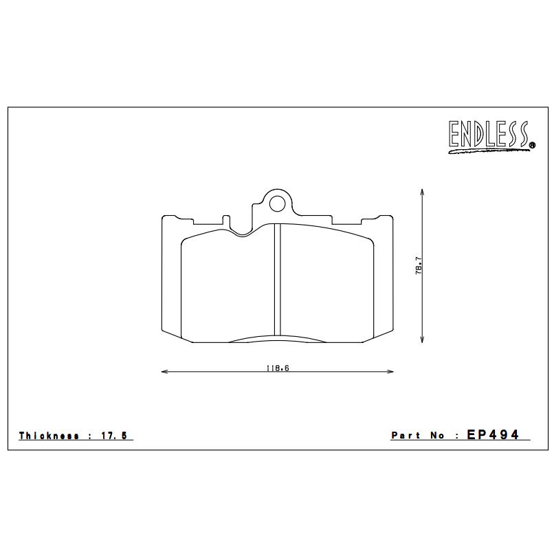 ENDLESS（エンドレス） ENDLESS EP494SR01 ブレーキパッド SR01 レクサス GSC10 (RC350・Fスポーツ) RC フロント用 ロースチール スポーツパッド ...