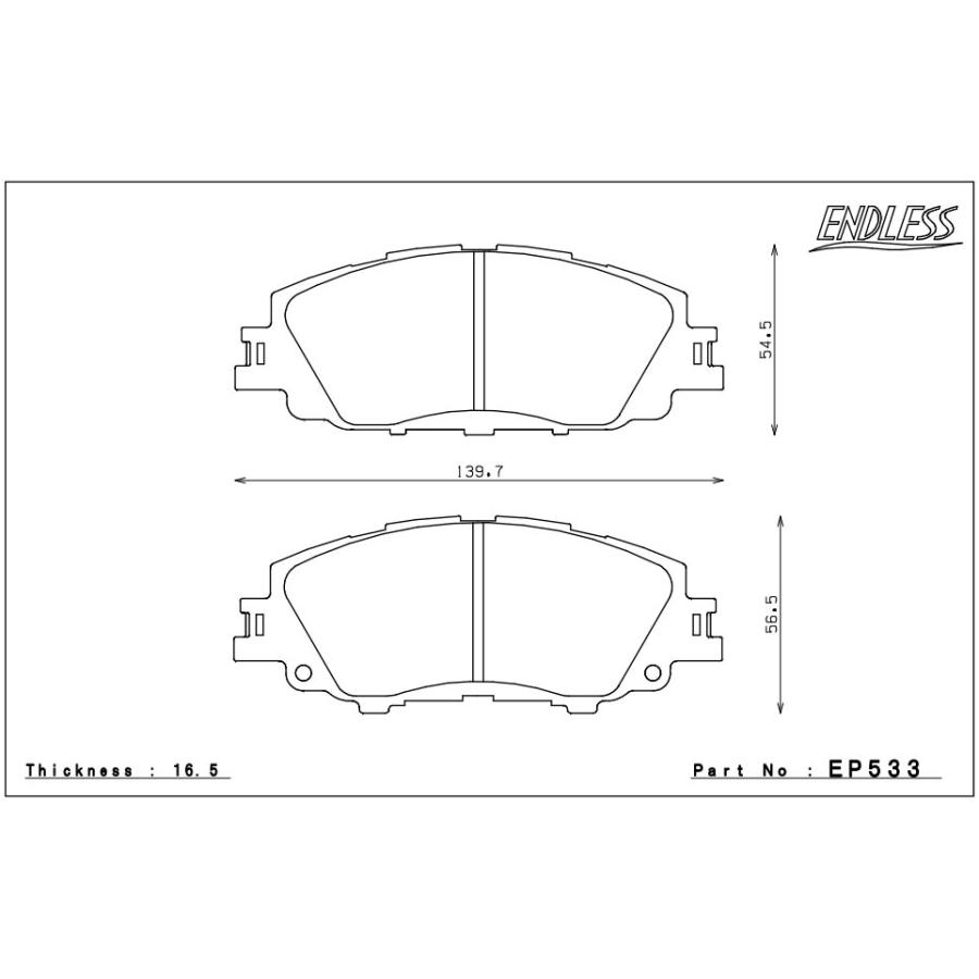 ENDLESS EP533SR01 ブレーキパッド SR01 210系 カローラスポーツ フロント用 ロースチール スポーツパッド エンドレス トヨタ : endless-ep533sr01 ...