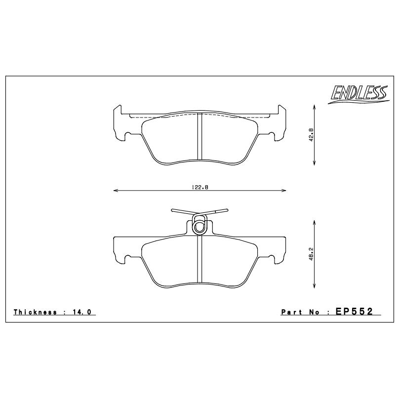 ENDLESS EP552SR01 ブレーキパッド SR01 ホンダ GR系フィット 等 リア用 ロースチール スポーツパッド エンドレス : endless-ep552sr01 : クレール ...