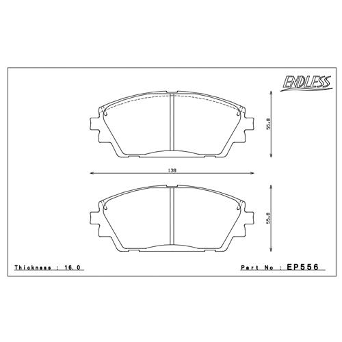 ENDLESS（エンドレス） ENDLESS EP556SR01 ブレーキパッド SR01 マツダ BP5P BPFP BP8P MAZDA3 フロント用 ロースチール スポーツパッド ...