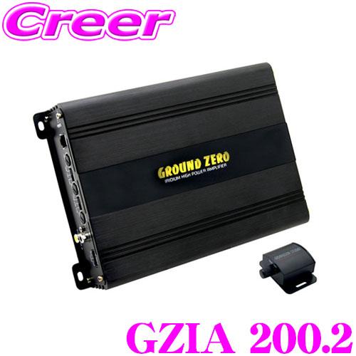GROUND-ZERO GROUND ZERO グラウンドゼロ GZIA 200.2 2ch パワーアンプ IRIDIUMシリーズ 135W×2 4Ω : クレールオンラインショップ - 通販 ...