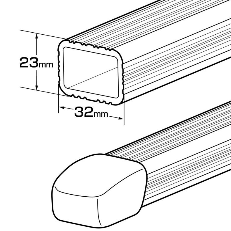 INNO カーメイト IN-B127BK ベーシックバーセット 1270mm 2本セット エンドキャップ4個付属 : クレールオンラインショップ - 通販 - Yahoo!ショッピング