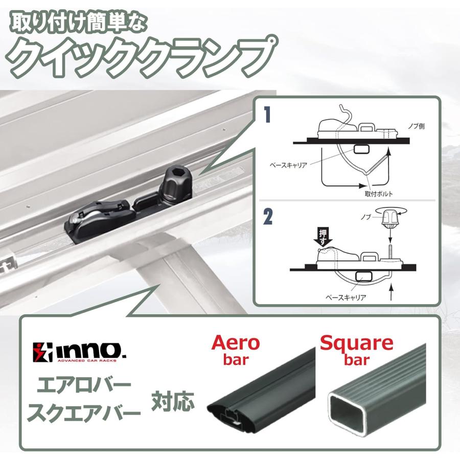 INNO 【個人宅OK！】 カーメイト イノー ルーフボックス BRQ55MBK ルーフボックス55 カラー：マットブラック : クレールオンラインショップ - 通販 - Yahoo!ショッピング