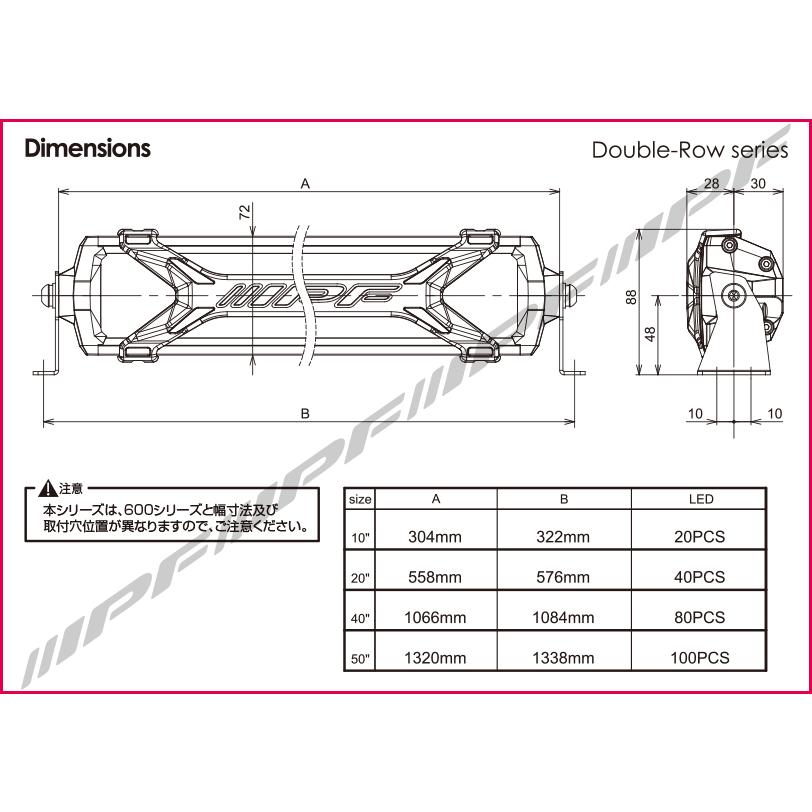 IPF LEDライトバー 600Sシリーズ 642SD 1個入 40インチ ダブルロー 競技専用 1年保証 車検対応 IP68 防水 防塵 スイッチ付ハーネス付 : ipf-642sd ...