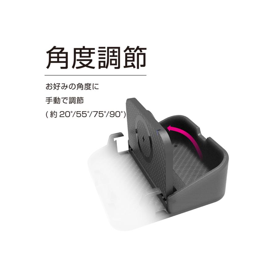 Kashimura（カシムラ） KW-49 ワイヤレス充電 スマホスタンド 横置き対応 角度調節 急速充電対応 iPhone android 携帯 カーボン : クレールオンラインショップ ...