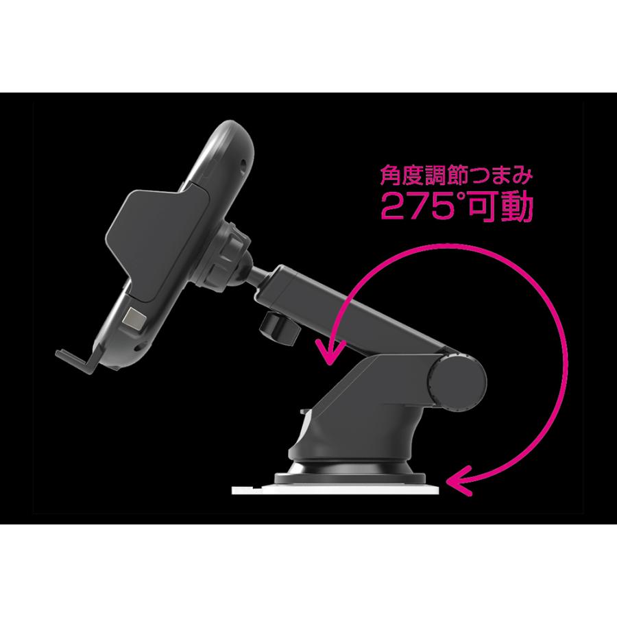 Kashimura カシムラ KW-7 車載 ワイヤレス充電器 自動開閉ホルダー Qi認証品 USB-A-Type-C USB電源ケーブル付き : クレールオンラインショップ - 通販 ...