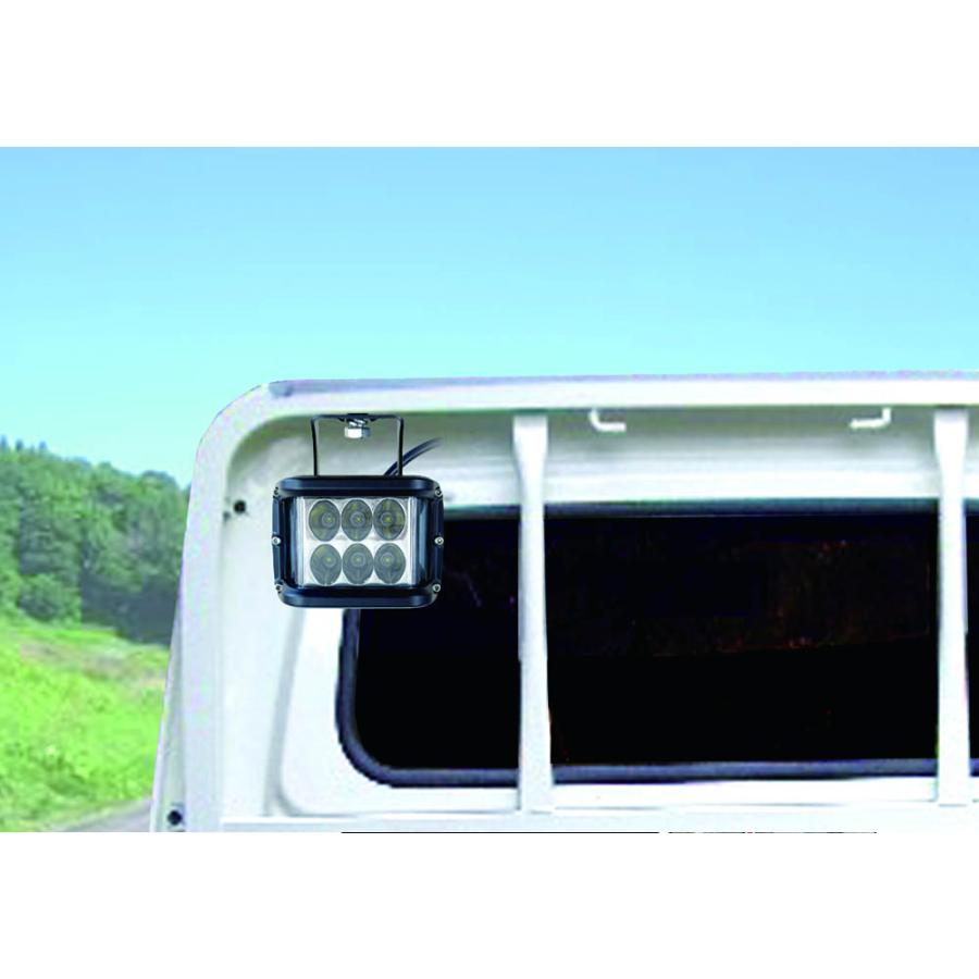 Kashimura カシムラ ML-38 車両用 LEDワークライト 広角 DC12 / 24V 車対応 12灯 1900ルーメン 6000K 白色 LEDタイプ コード40cm 作業灯 ...