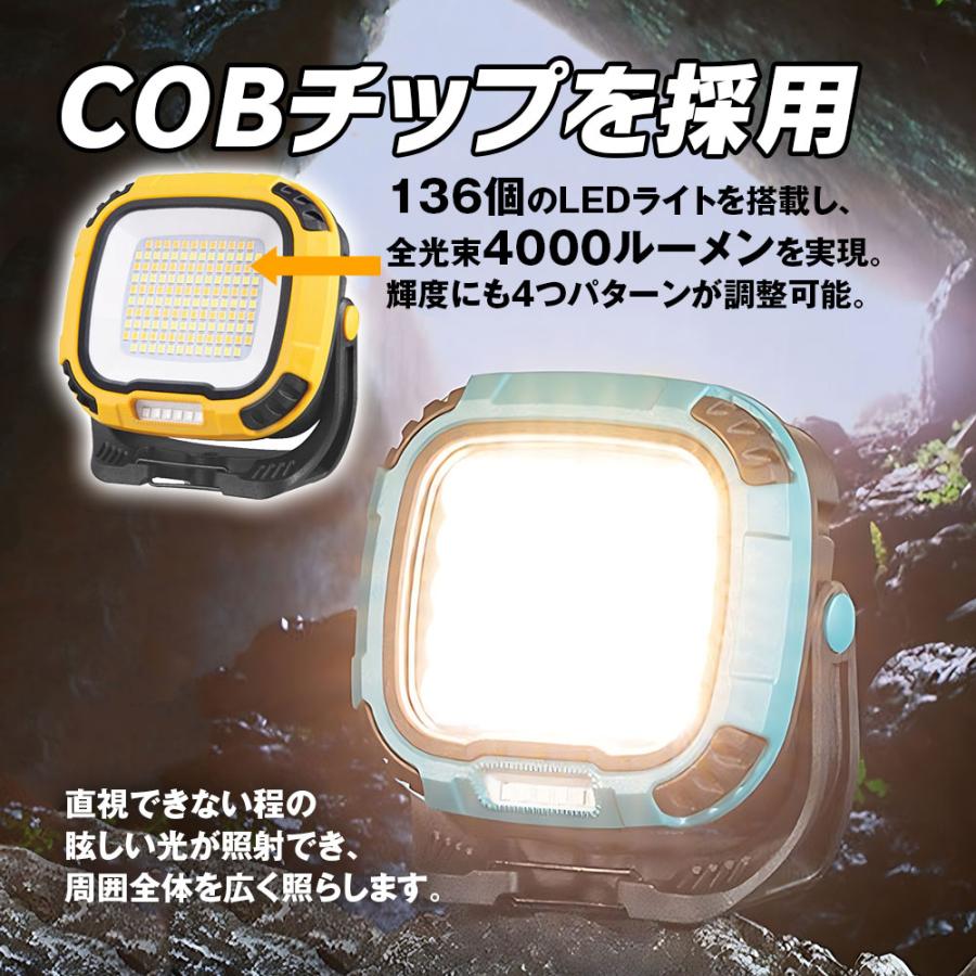 MAXWIN（マックスウィン） LED投光器 LED作業灯 ブルー 軽量 コンパクト マグネット付き G-WL02-BL 小型 4000lm ...