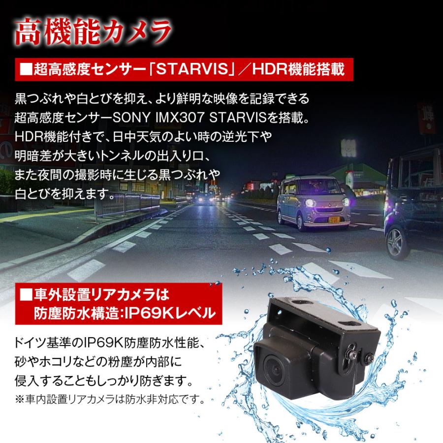 MAXWIN（マックスウィン） SV5-MDR-A002C2A 前後2WAY ドライブレコーダー付きデジタルルームミラー 24V車 大型車 リアカメラ車外タイプ デリカ D5 : クレール ...