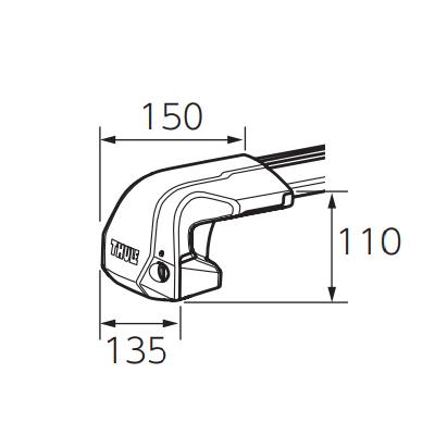 THULE（スーリー） Thule Edge Fix Point 7207 エッジ フィックス ポイント ウイングバーエッジ用 : クレール ...