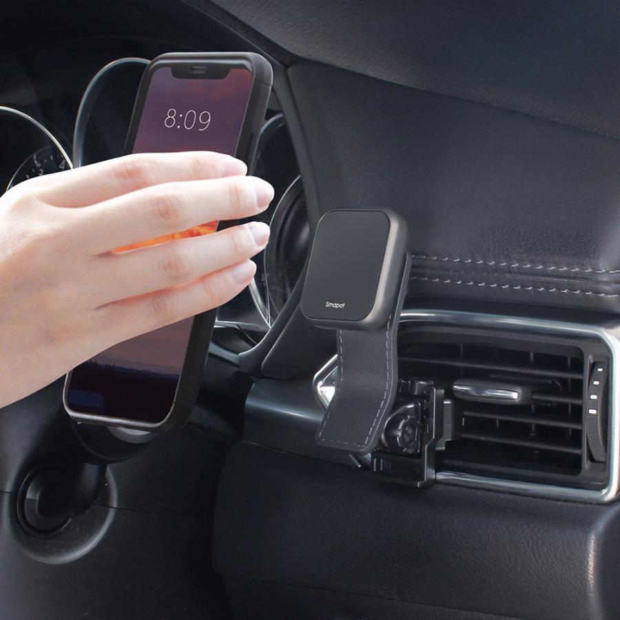 YAC（自動車用アクセサリ） YAC ヤック PF-387 スマホホルダー SMAPOT マグネットタイプ カラー：ブラック エアコン吹き出し口取付 PF387 : クレールオンラインショップ ...