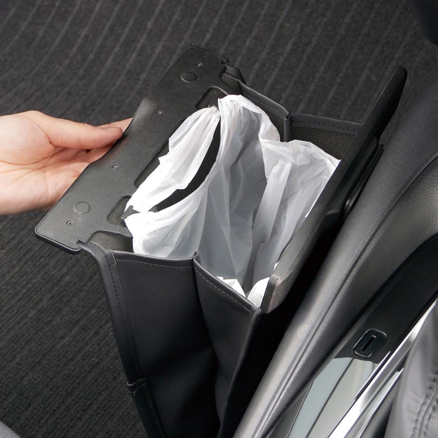 YAC（自動車用アクセサリ） ヤック センターコンソールスリムダスト PF-411 ゴミ箱 レザー調 シンプル コンパクト 内装用品 YAC ブラック 吊り下げタイプ 花粉対策 : クレール ...