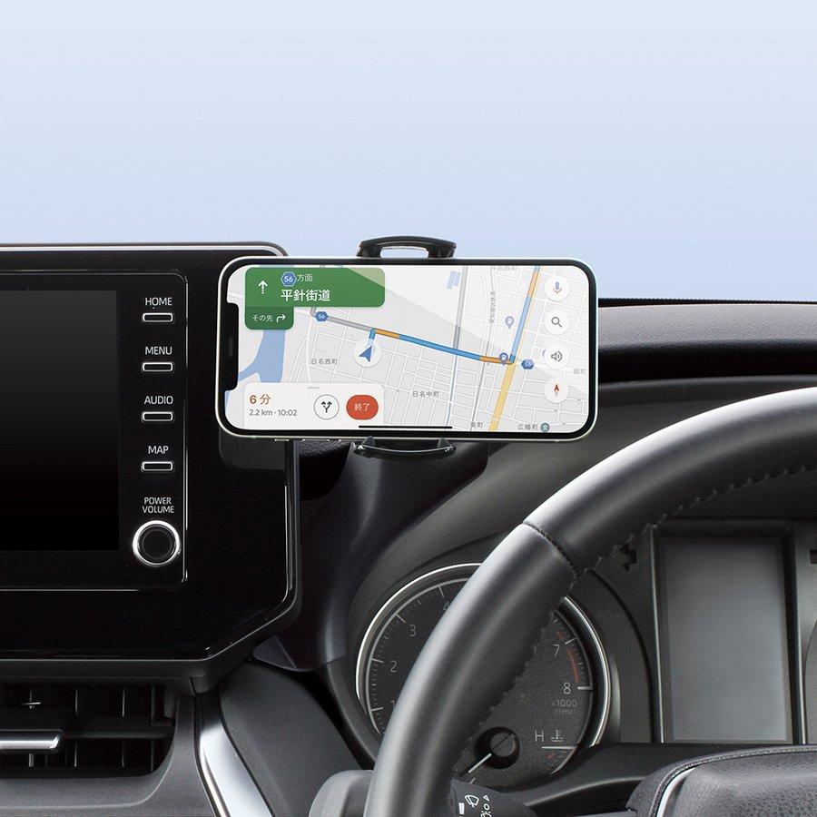 YAC（自動車用アクセサリ） 正規品 YAC ヤック SY-HR17 スマートフォンホルダー トヨタ 80系 ハリアー専用 右ハンドル車 専用設計 携帯 内装 オプション : クレール ...