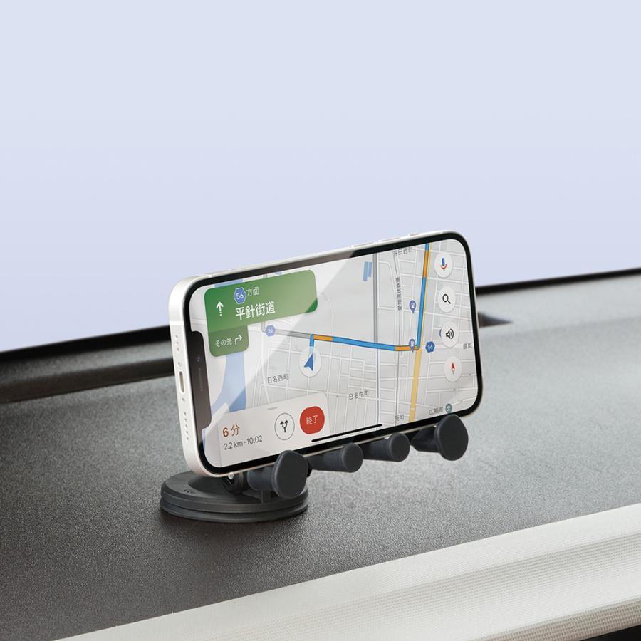 YAC（自動車用アクセサリ） ヤック スマホホルダー ZE-101 リンケージスマホホルダー 貼り付け 両面テープ 簡単 上下 ボールジョイント 角度調節 高さ調節 回転 : クレール ...