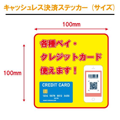 キャッシュレス決済対応 店舗用 ステッカー 4タイプ 日本語 or 英語 各種ペイ クレジットカード 来店率アップ 外国人向け : ステッカー ...