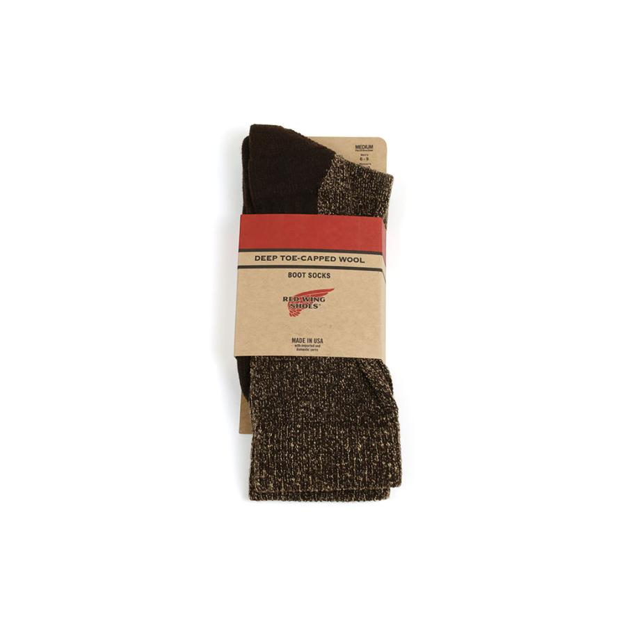 REDWING 97640 97652 レッドウィング ディープトゥキャップドウール・ブーツソックス ブラウン×カーキ : CRISPIN ...