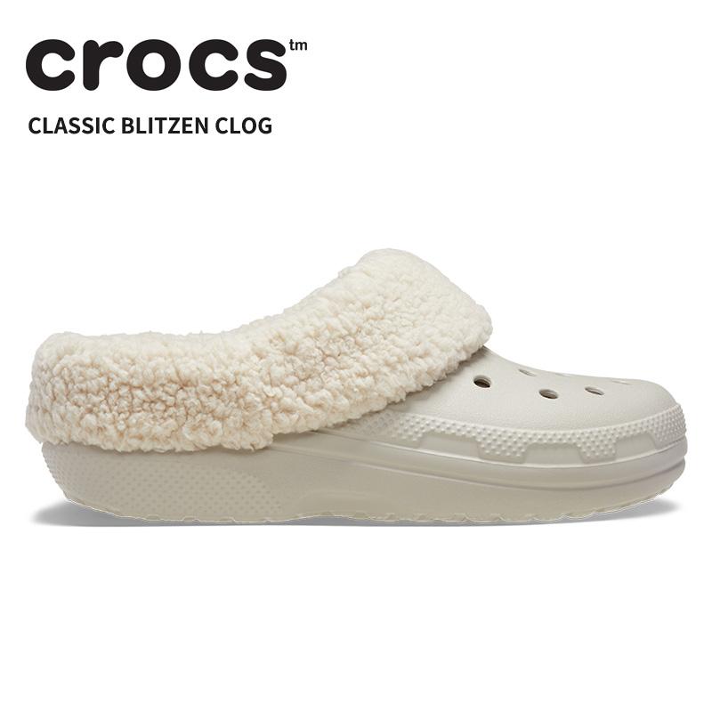 crocs（クロックス） メンズ レディース サンダル クラシック ブリッツェン クロッグ シューズ サボ ボア 防寒 もこもこ 秋冬 ...