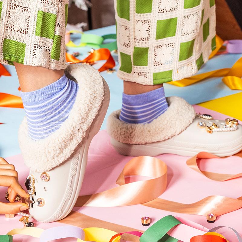 crocs クロックス CROCS サンダル メンズ レディース クラシック ブリッツェン クロッグ シューズ サボ ボア 防寒 もこもこ ...