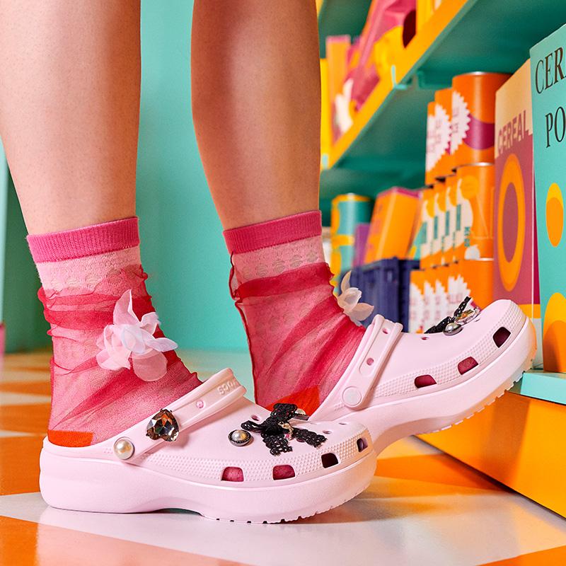 クロックス CROCS サンダル レディース クラシック プラットフォーム パール クロッグ Classic Platform Pearl ...