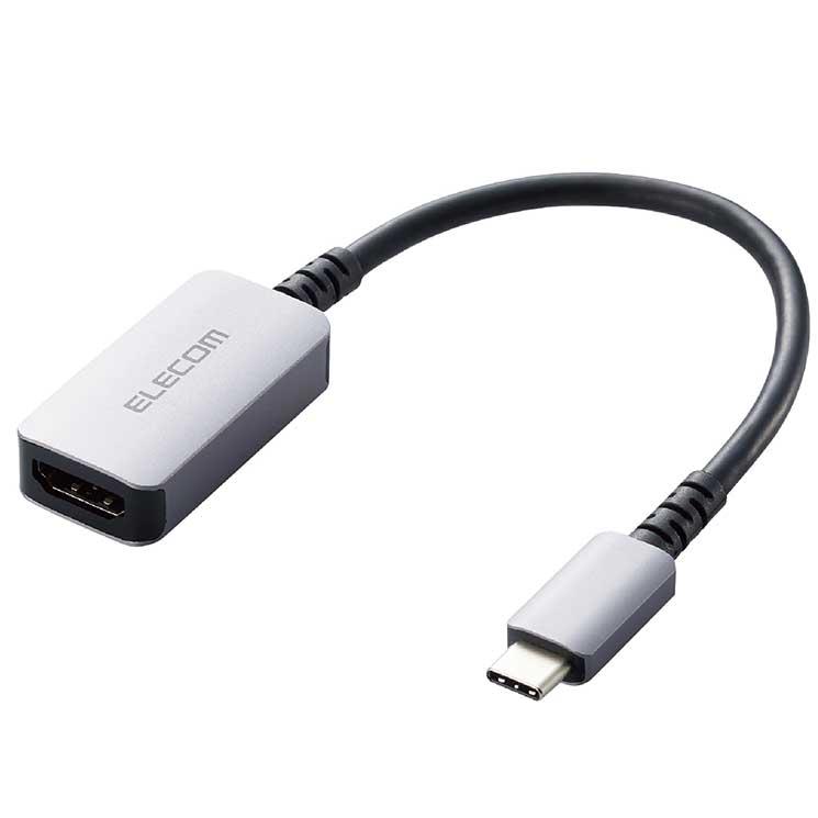 ELECOM エレコム 変換アダプター ( USB Type-C to HDMI ) ミラーリング マルチディスプレイ対応 4K 60Hz 断線に強い 高耐久 Windows Mac 各種対応 ...