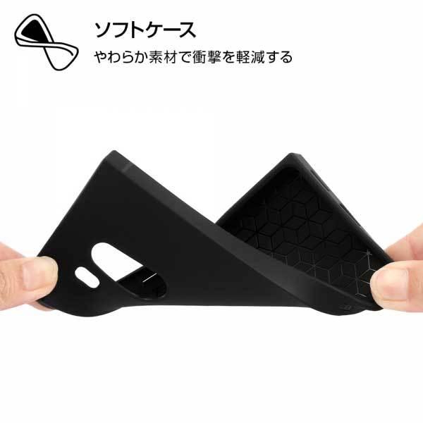 arrows Be3 耐衝撃ケース ブラック ソフトカバー スクエア 四角 TPU マット さらさら シンプル イングレム IN ...