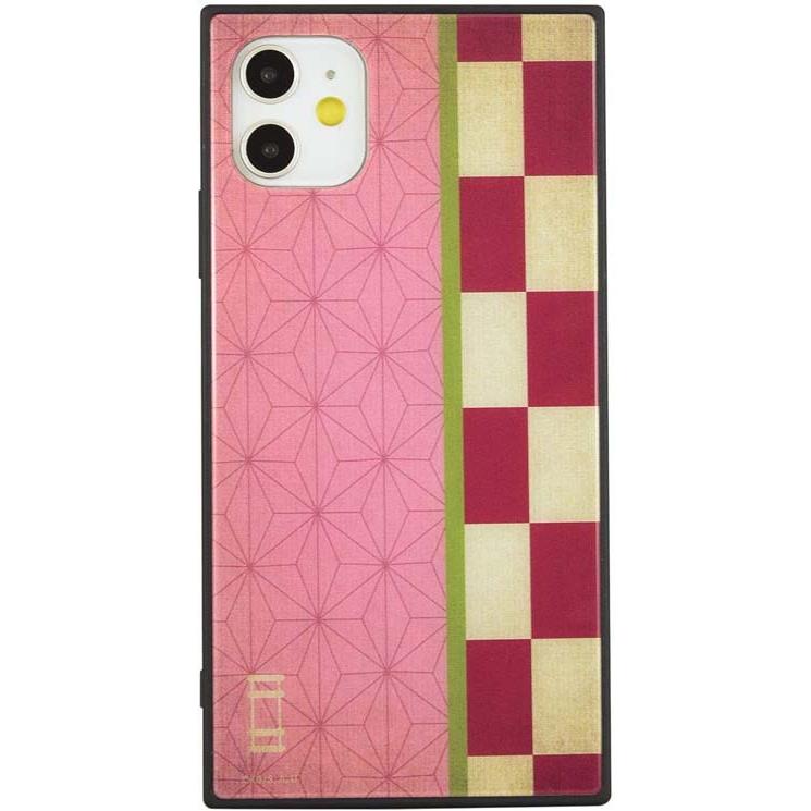 iPhone 11 XR スクエアガラスケース 鬼滅の刃 竈門 禰豆子 カバー 耐衝撃 四角 おしゃれ 可愛い カッコイイ かわいい キャラ ...